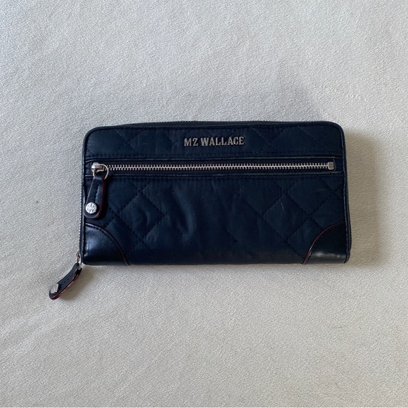 MZ Wallace | Bags | Mz Wallace Crosby Long Wallet In Black Well Loved | Poshmark